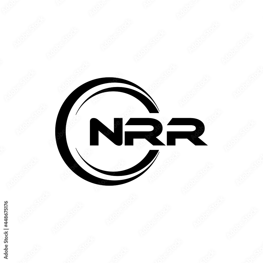 NRR letter logo design with white background in illustrator, vector ...