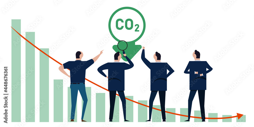 Reducing CO2 carbon emission leader agree pollution reducing working ...