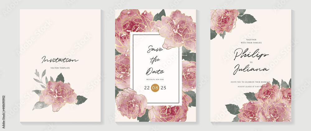 Abstract art background vector. Luxury invitation card background with ...