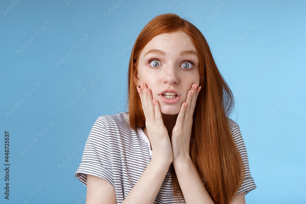 Shit bummer. Shocked worried young intense serious-looking confused ...