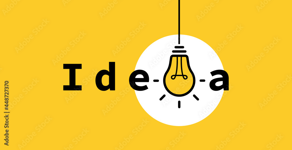 Idea text expression with light bulb and rays. Ideas, Tips and Tricks ...