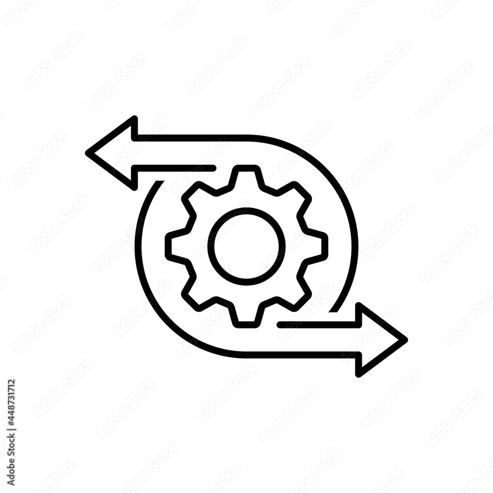 process management icon, optimization operation, fix strategy industry ...