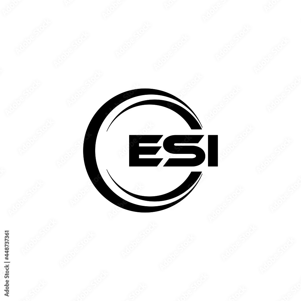 Vettoriale Stock ESI letter logo design with white background in ...