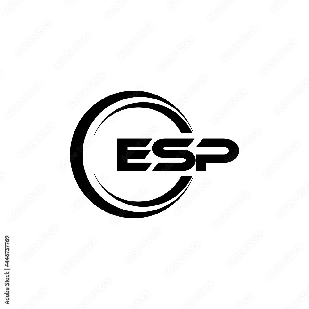 ESP letter logo design with white background in illustrator, vector ...