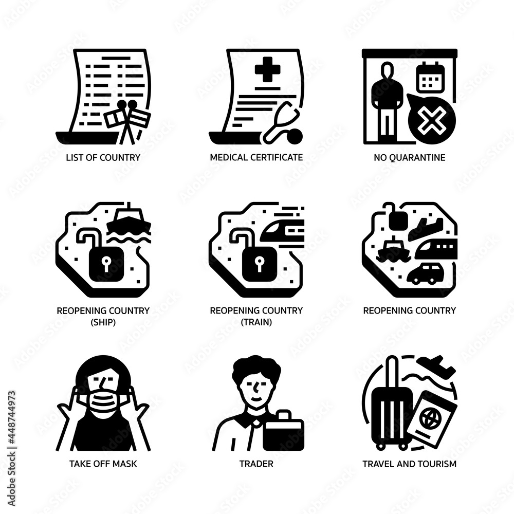 Vaccination Icons Set Stock Vector | Adobe Stock