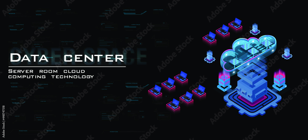 Process of work server processing center and data calculation through ...