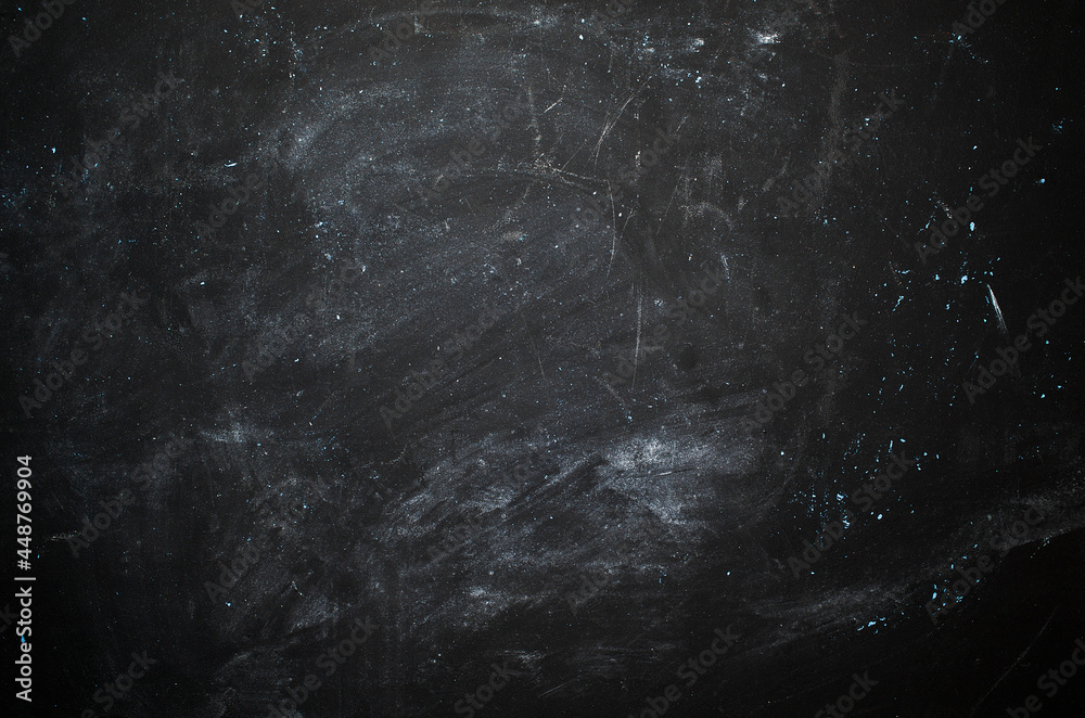 abstract black background with stains from chalk blank for writing ...
