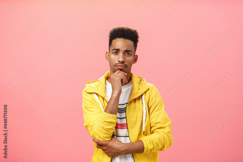 Guy looking concerned listening sad story of friend expressing empathy ...