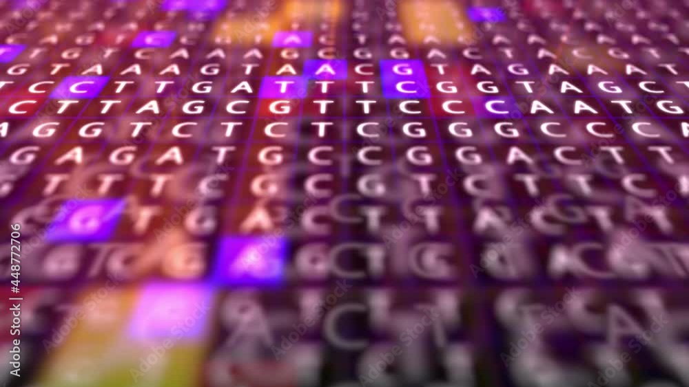 Loopable: Genetic mapping DNA sequence analysis 3D abstract background ...
