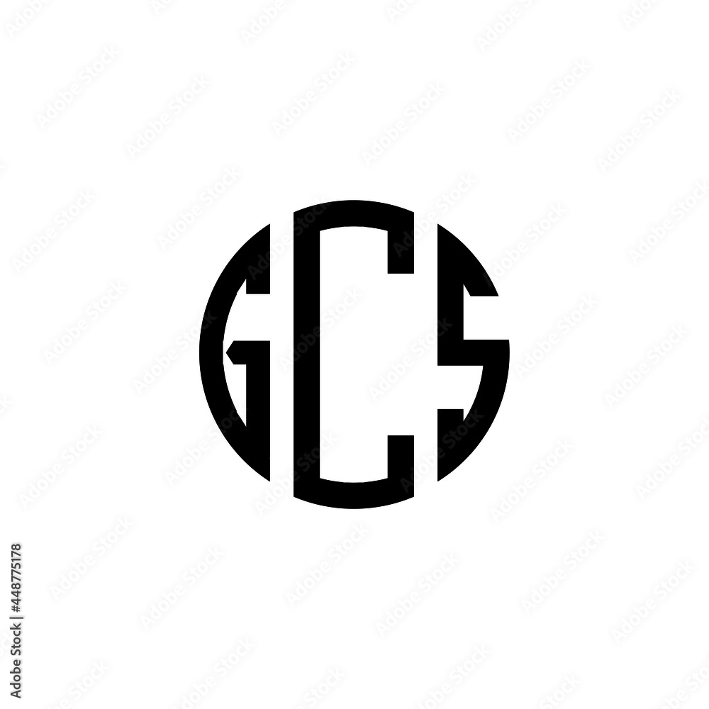 GCS letter logo design. GCS letter in circle shape. GCS Creative three ...