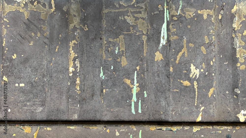 Black metal background with rust and abrasion of paint, raw, rough ...