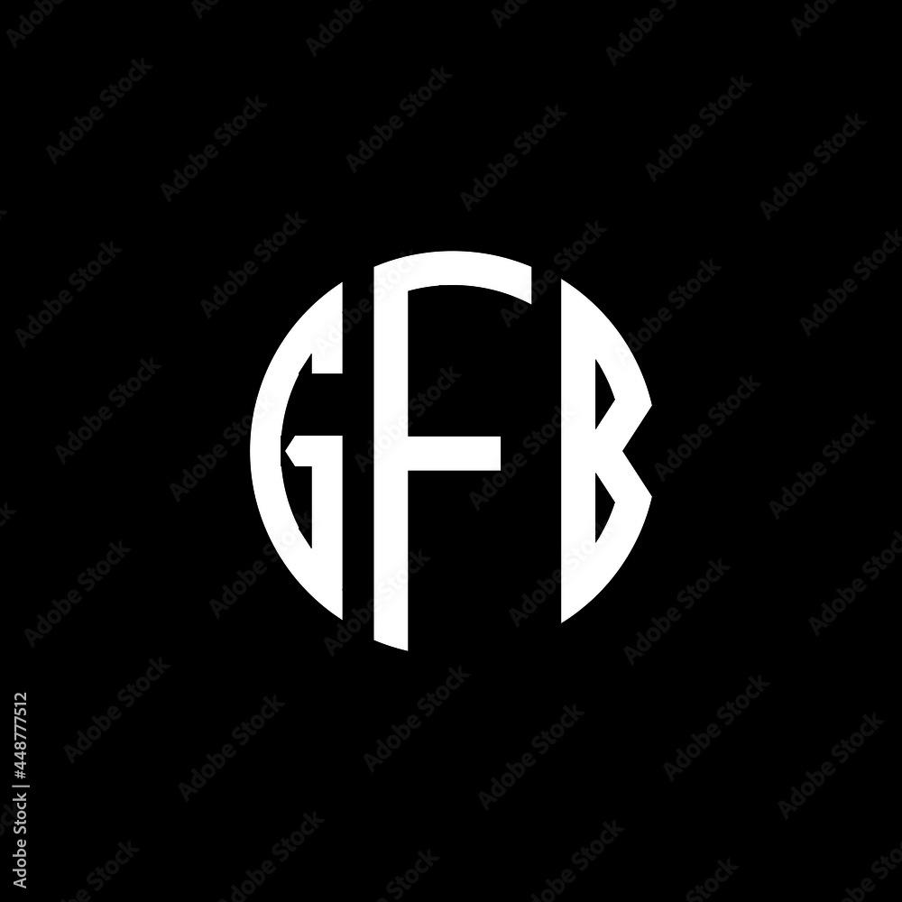 GFB letter logo design. GFB letter in circle shape. GFB Creative three ...