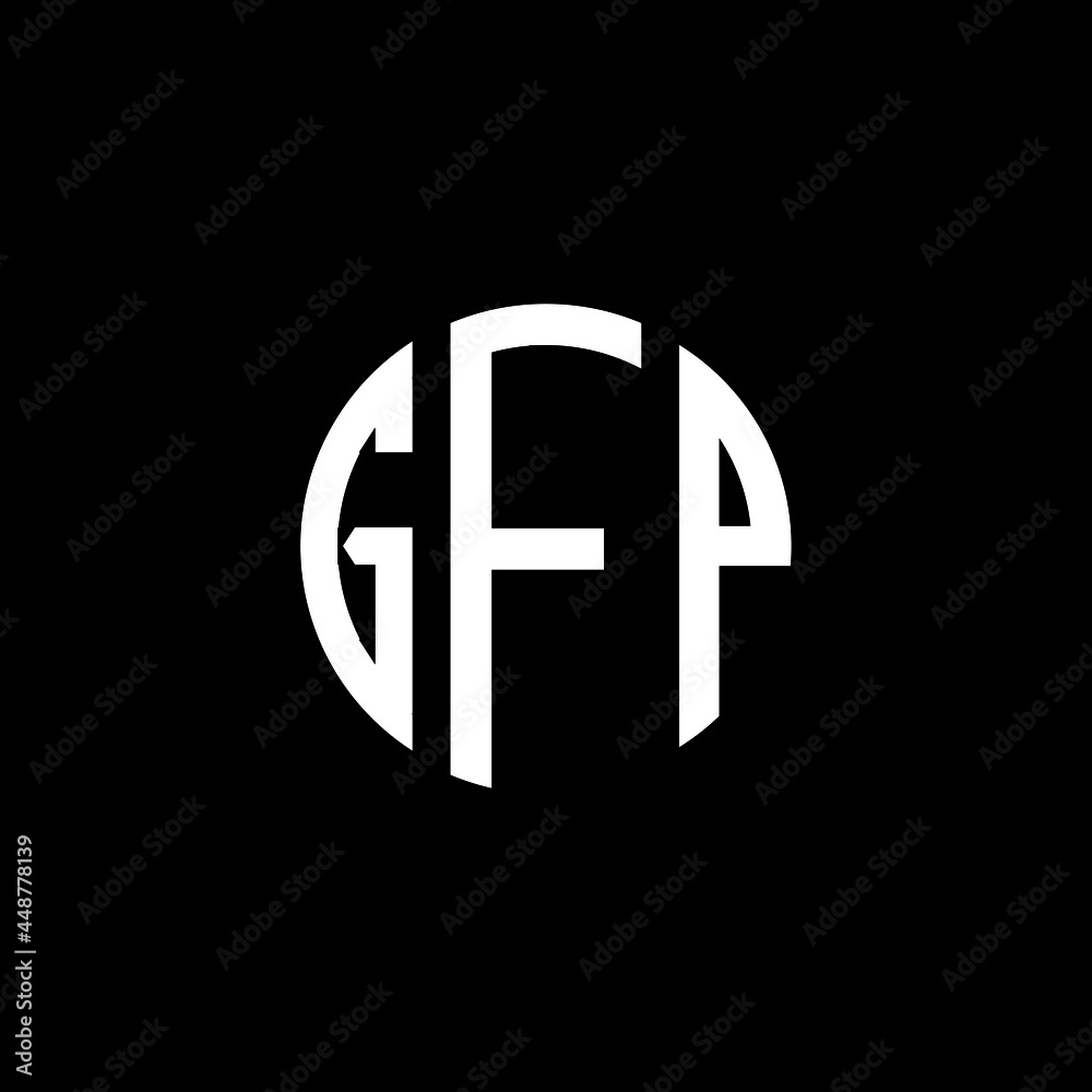 GFP letter logo design. GFP letter in circle shape. GFP Creative three ...