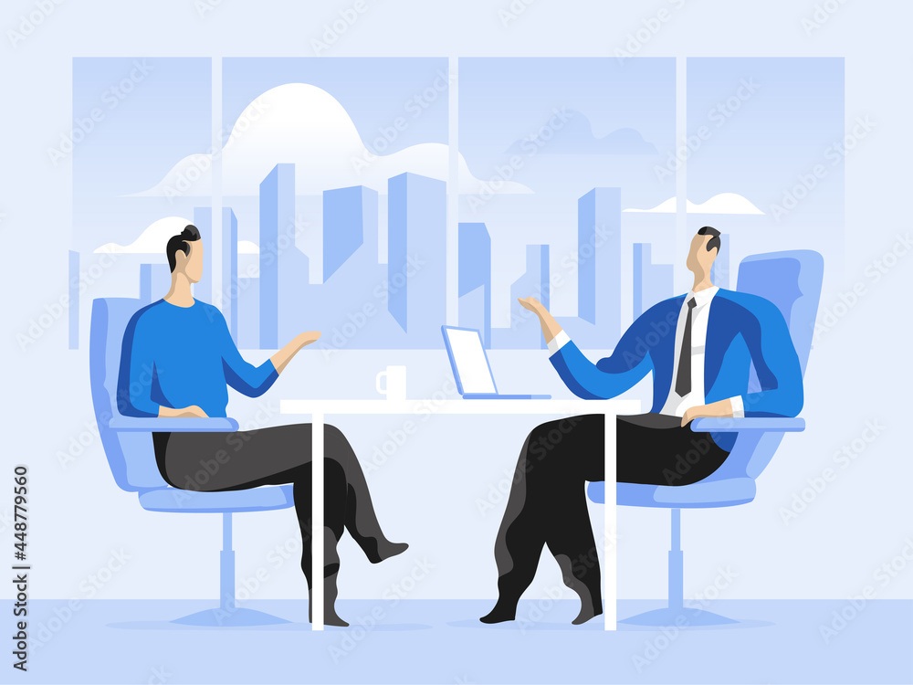 Poster Business meeting tra venditore e cliente in ufficio – Wall Art ...