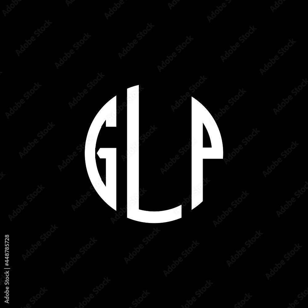 GLP letter logo design. GLP letter in circle shape. GLP Creative three ...
