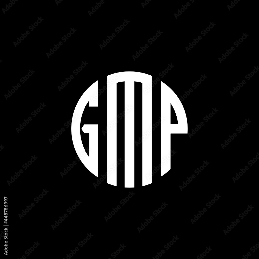 GMP letter logo design. GMP letter in circle shape. GMP Creative three ...