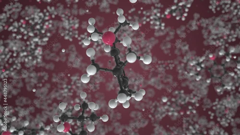 Butylated hydroxytoluene molecule, conceptual molecular model ...