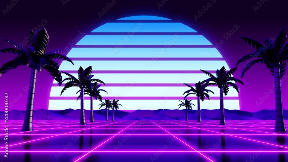 80s retro background loop animation Stock 비디오 | Adobe Stock
