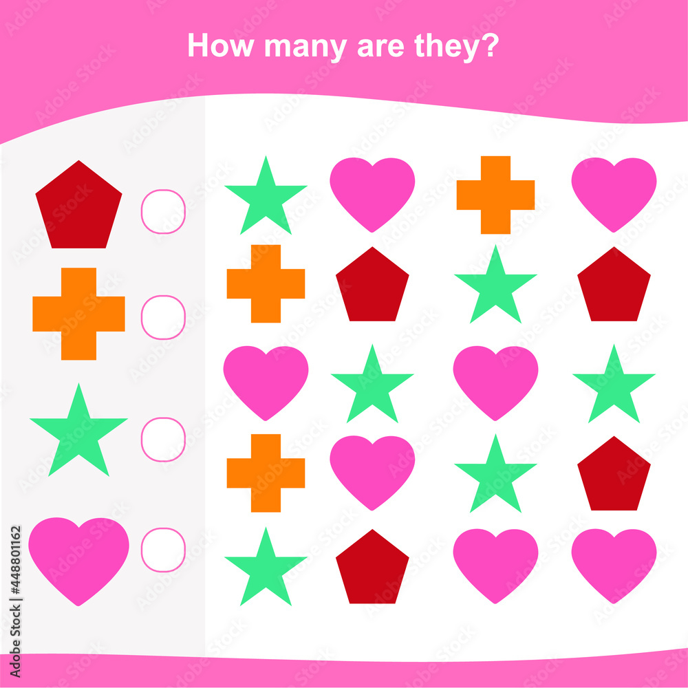 Vetor de How many are they game. Counting game for Preschool Children ...