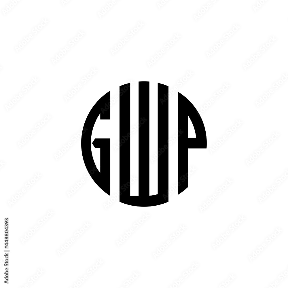 GWP letter logo design. GWP letter in circle shape. GWP Creative three ...