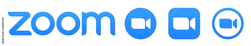 Zoom logo. Zoom app symbol. Zoom video conference software icon. Audio ...