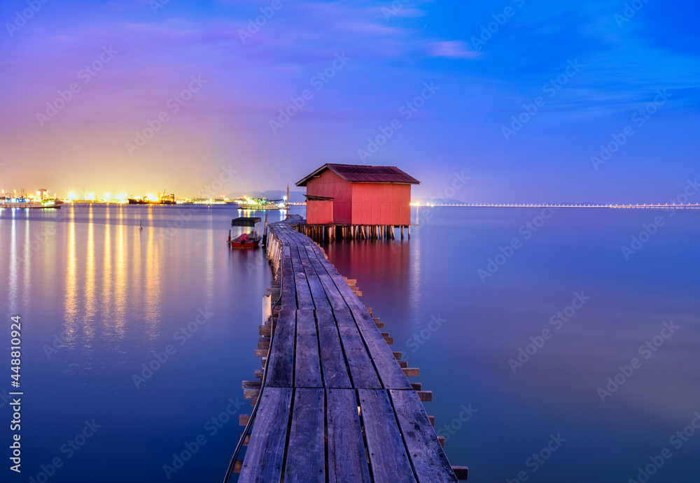 Red Temple Ii Tan Jetty - Penang Stock Photo | Adobe Stock