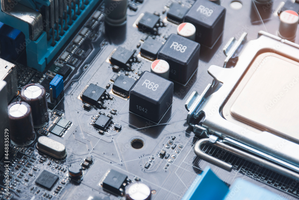 Molding power choke and electronics component on motherboard of ...