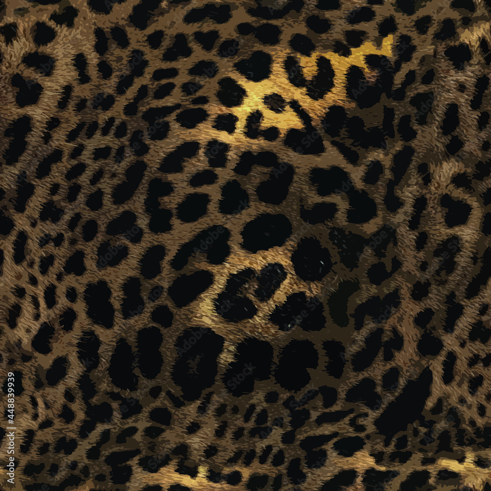 Leopard skin texture seamless pattern Stock Vector | Adobe Stock