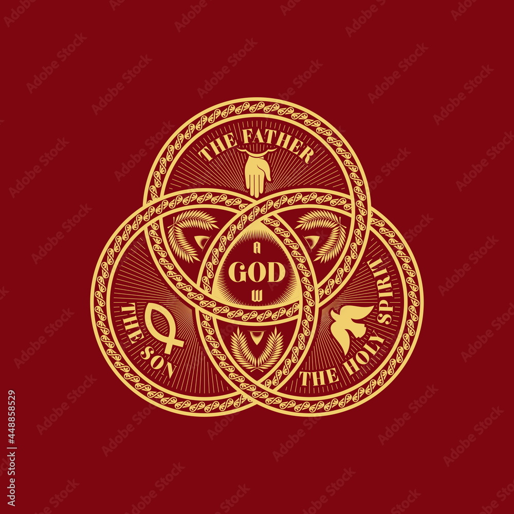 Vetor de Christian illustration. The magnificent seal of the Holy ...