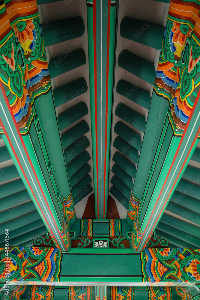 Korean traditional rafters and patterns Stock Photo | Adobe Stock