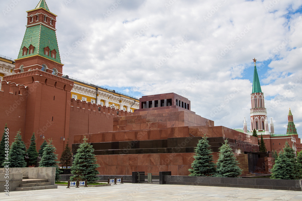 Lenin's Mausoleum at Red Square, Lenin's Tomb, resting place of Soviet ...