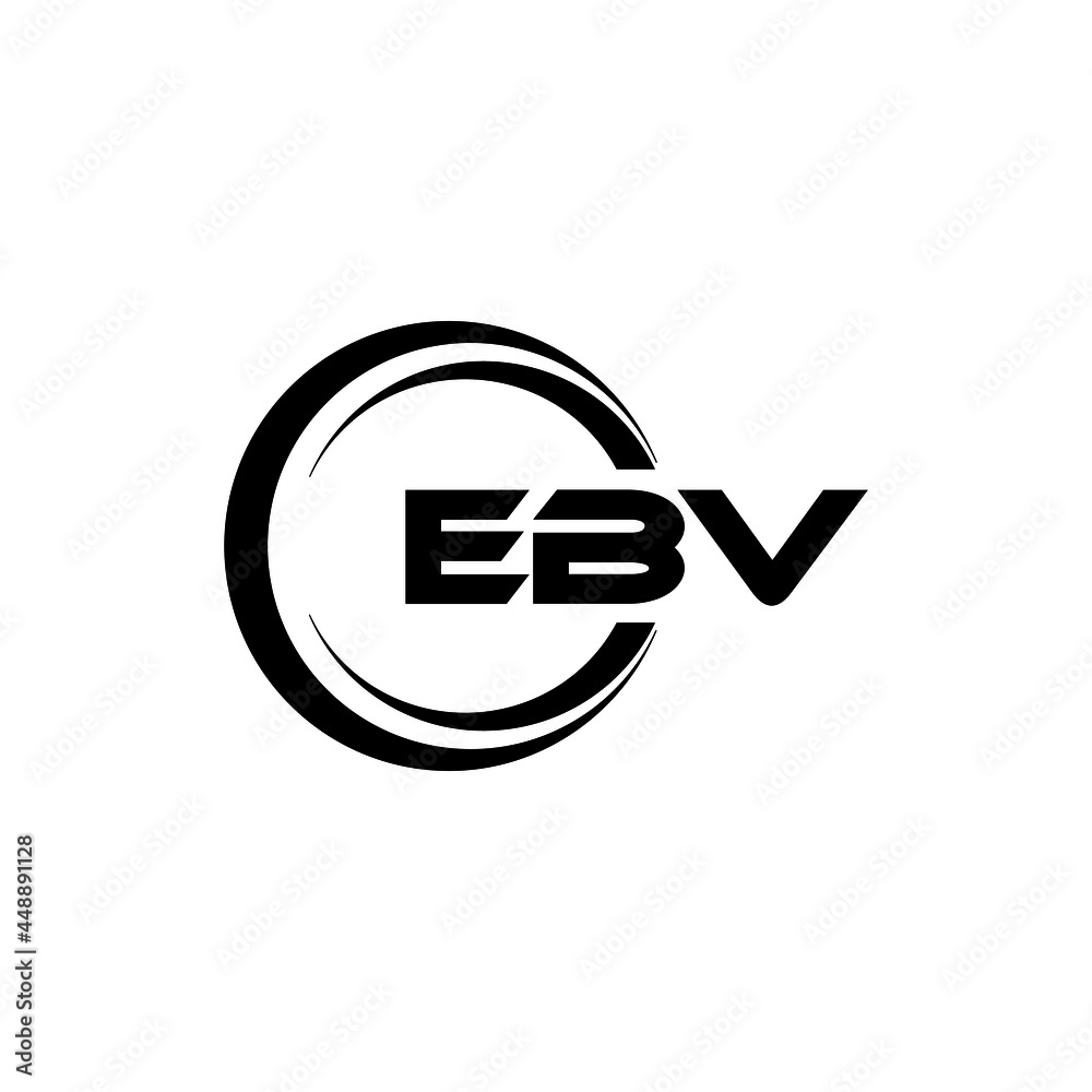 EBV letter logo design with white background in illustrator, vector ...
