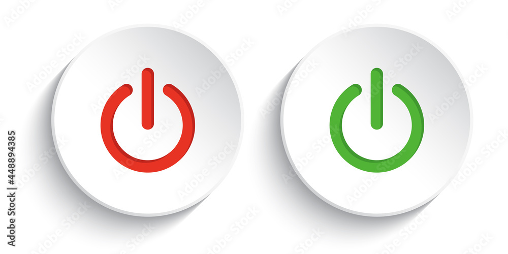 Power on off button Stock Vector | Adobe Stock
