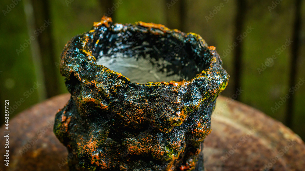 Beautiful artisan pot made from paper waste and concrete Stock Photo ...