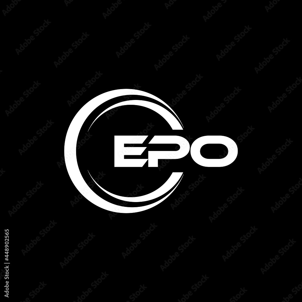 EPO letter logo design with white background in illustrator, vector ...