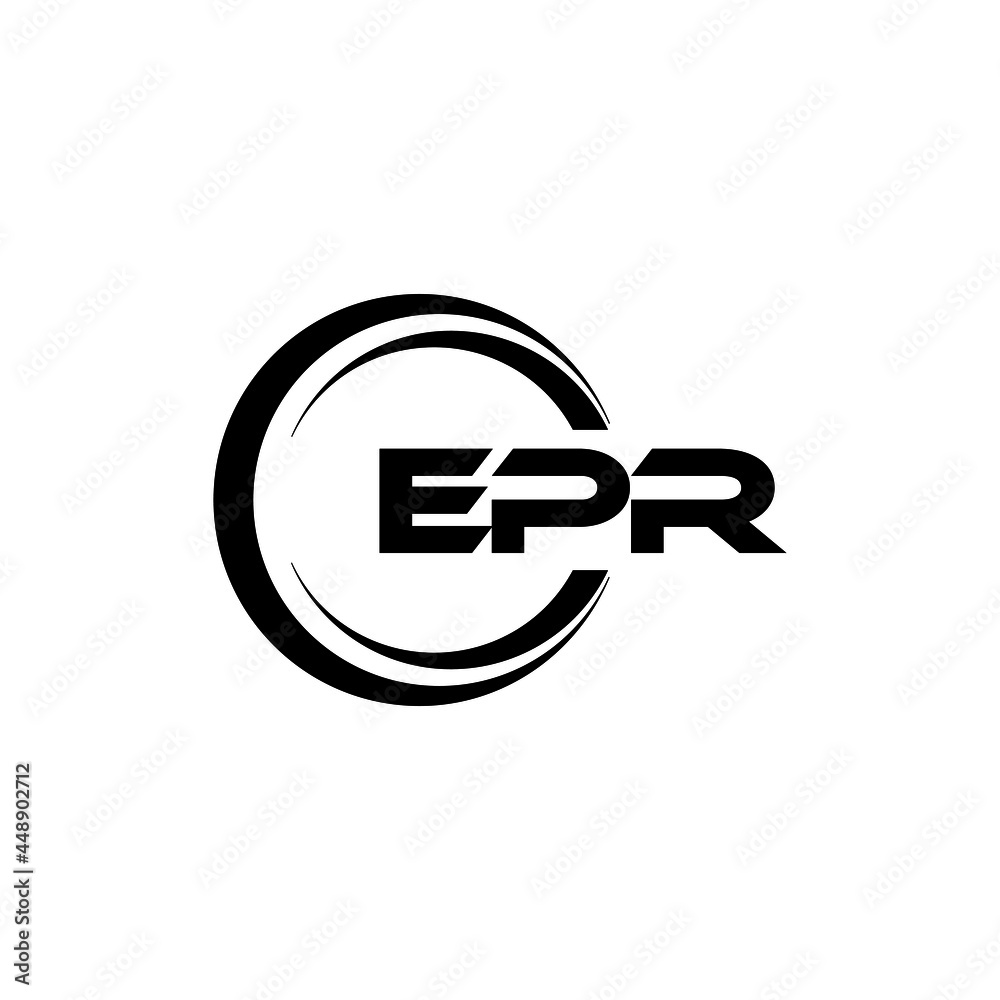 Vecteur Stock EPR letter logo design with white background in ...