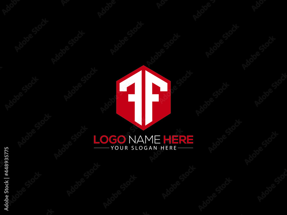 FF Letter Logo, creative ff logo sticker vector for business Stock ...