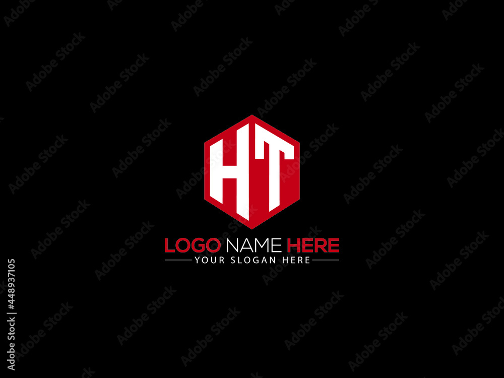 HT Letter Logo, creative ht logo sticker vector for business Stock ...