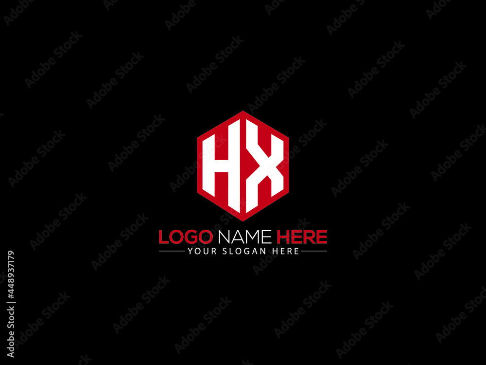 HX Letter Logo, creative hx logo sticker vector for business Stock ...