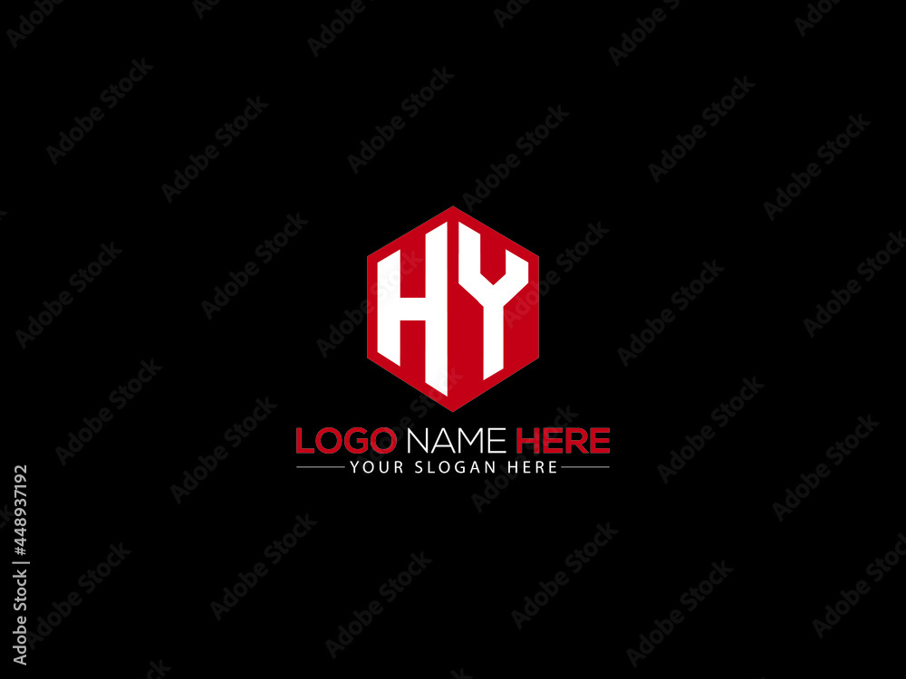 HY Letter Logo, creative hy logo sticker vector for business Stock ...