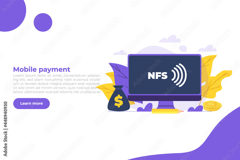 NFS - Network File System. Vector illustration. Stock Vector | Adobe Stock