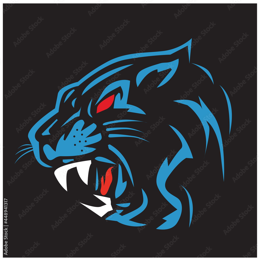 Panther illustration. panther logo ,art, icon , symbol, panther line ...