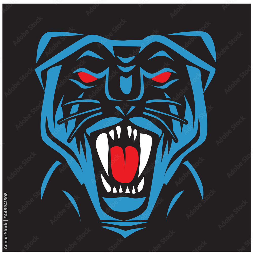 Panther illustration. panther logo ,art, icon , symbol, panther line ...