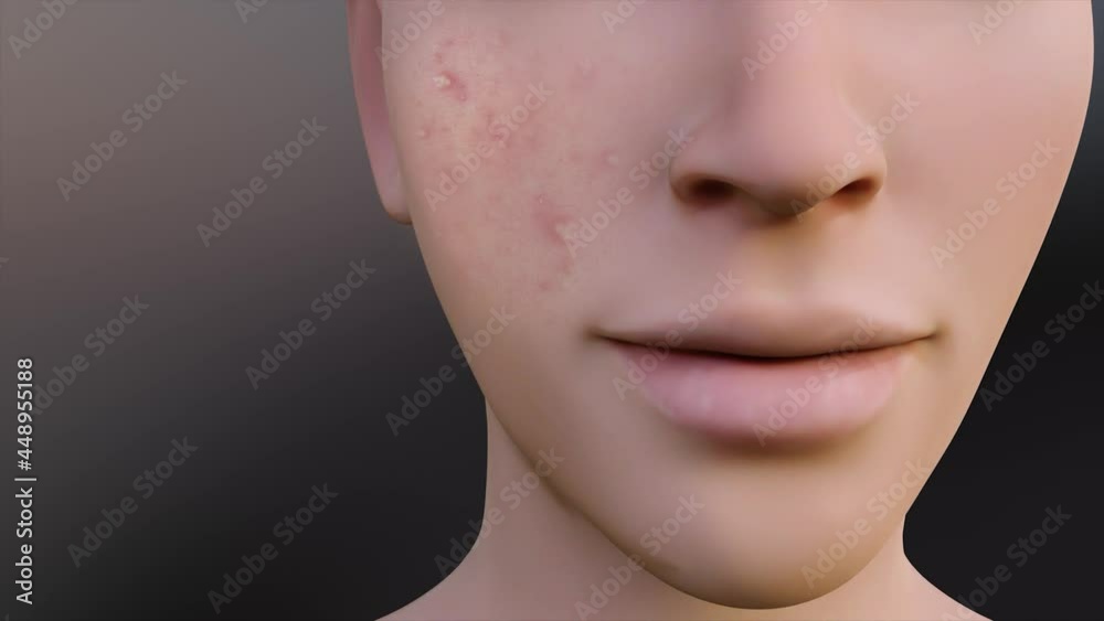 Face close-up repair effect skin dirt removal. Deep cleansing skin ...