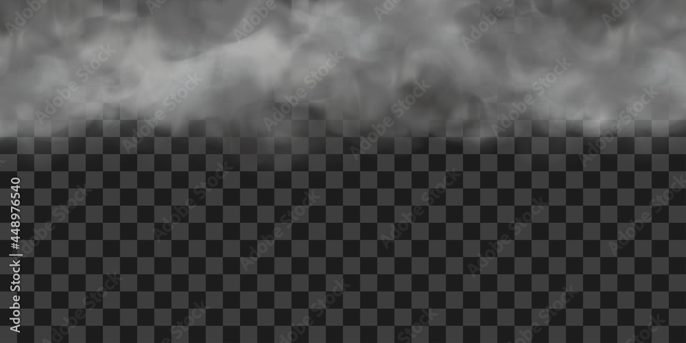 Thundercloud. Rainy gray cloud. Realistic vector illustration isolated ...