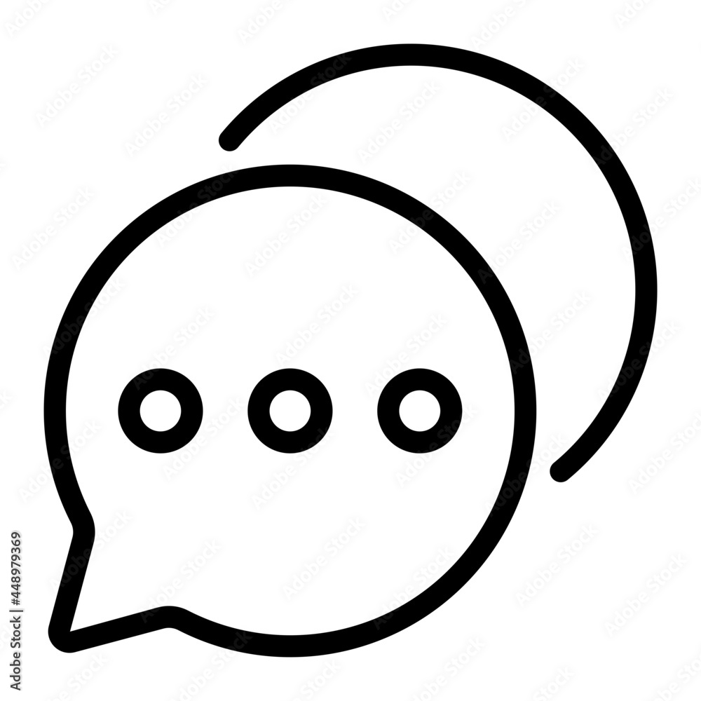 chat outline icon Stock Vector | Adobe Stock