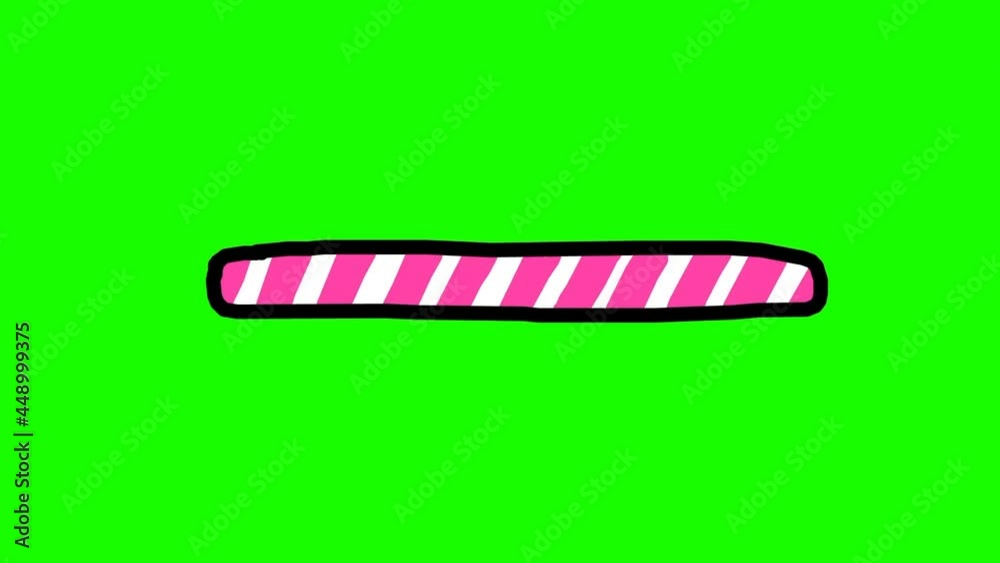Sweet creative pink loading bar on green screen. Hand drawn frame by ...