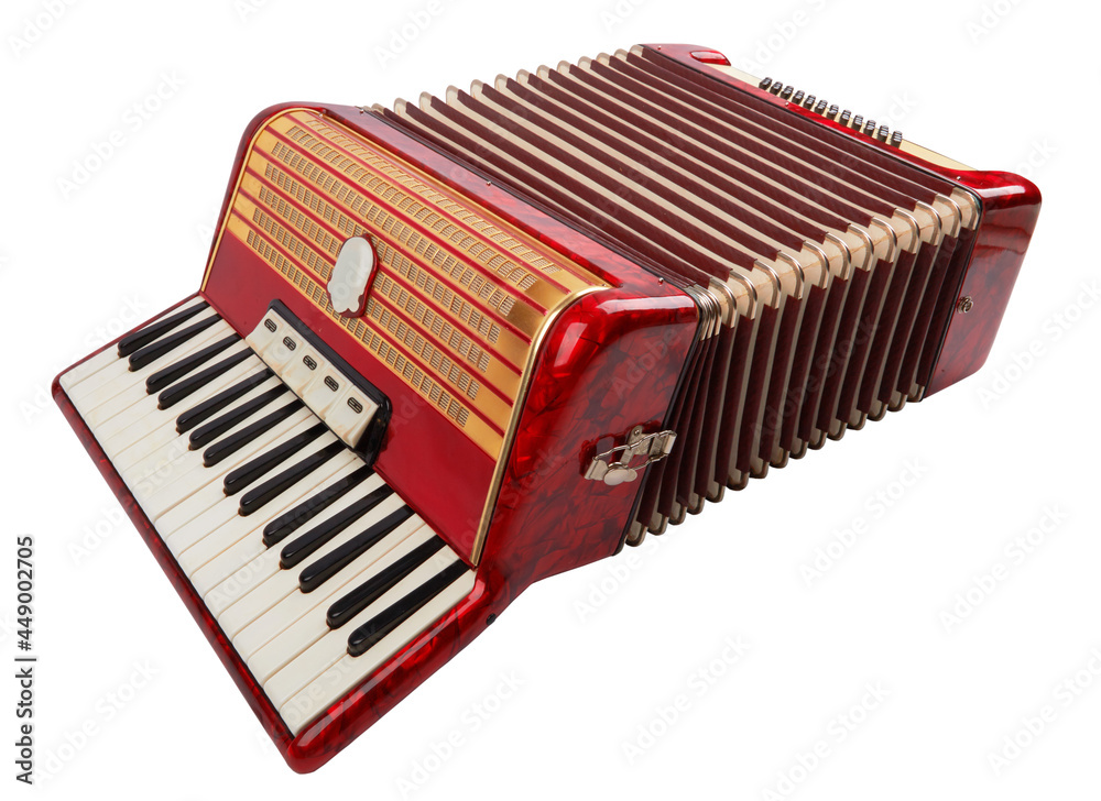 Retro accordion isolated Stock Photo | Adobe Stock