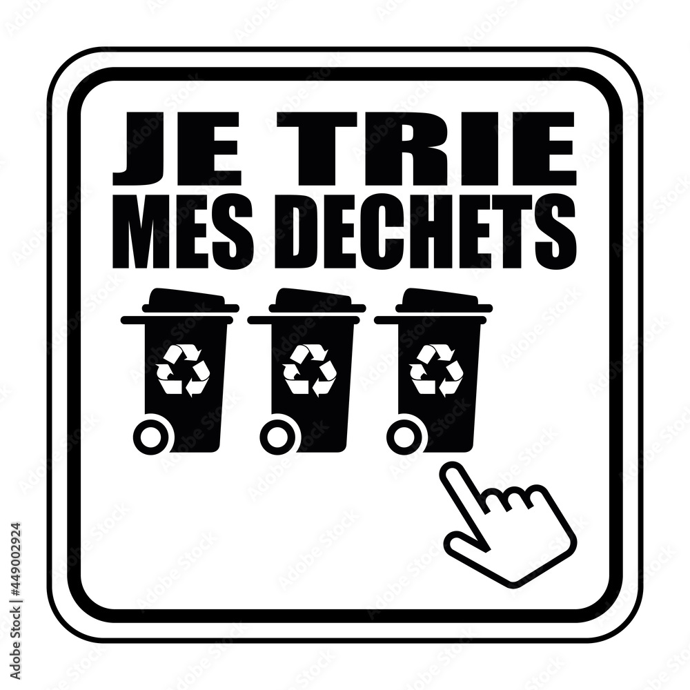 Logo je trie mes déchets. Stock Vector | Adobe Stock