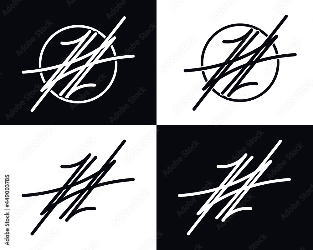 ZZ, ZHL, ZL, 7L, ZAL, 7HL logo. Label for social media content. Vector ...